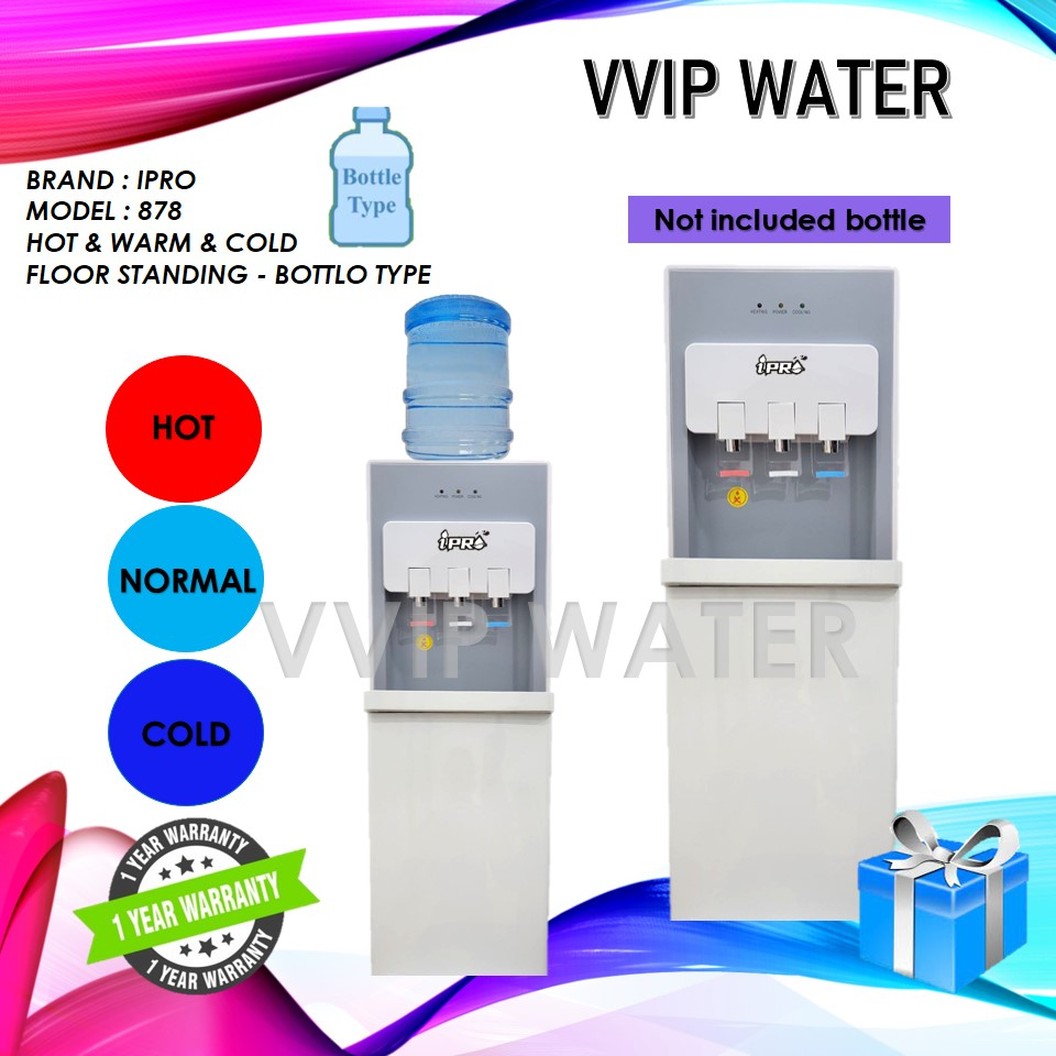 iPRO JM878A / 83L Hot & Warm & Cold Bottlo Type Water Dispenser Floor ...