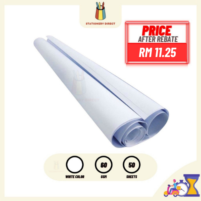 Mahjong Paper White 50 Sheets 31'' x 31'' Kertas Mahjong 60g | Shopee ...