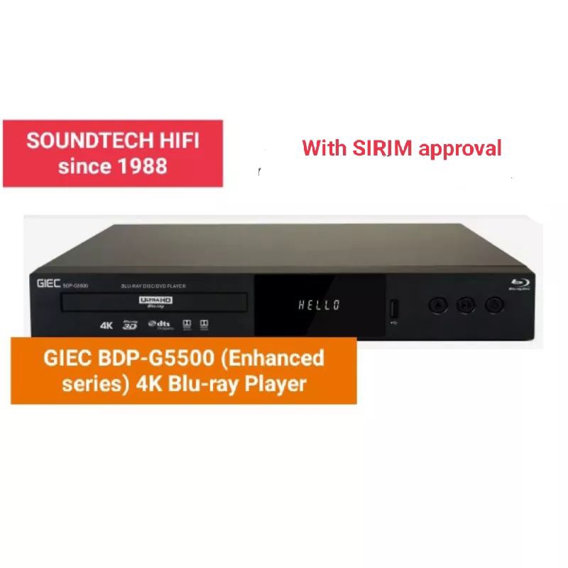 GIEC BDP-5500 (Enhanced Series) 4K Blu-ray Player | Shopee Malaysia