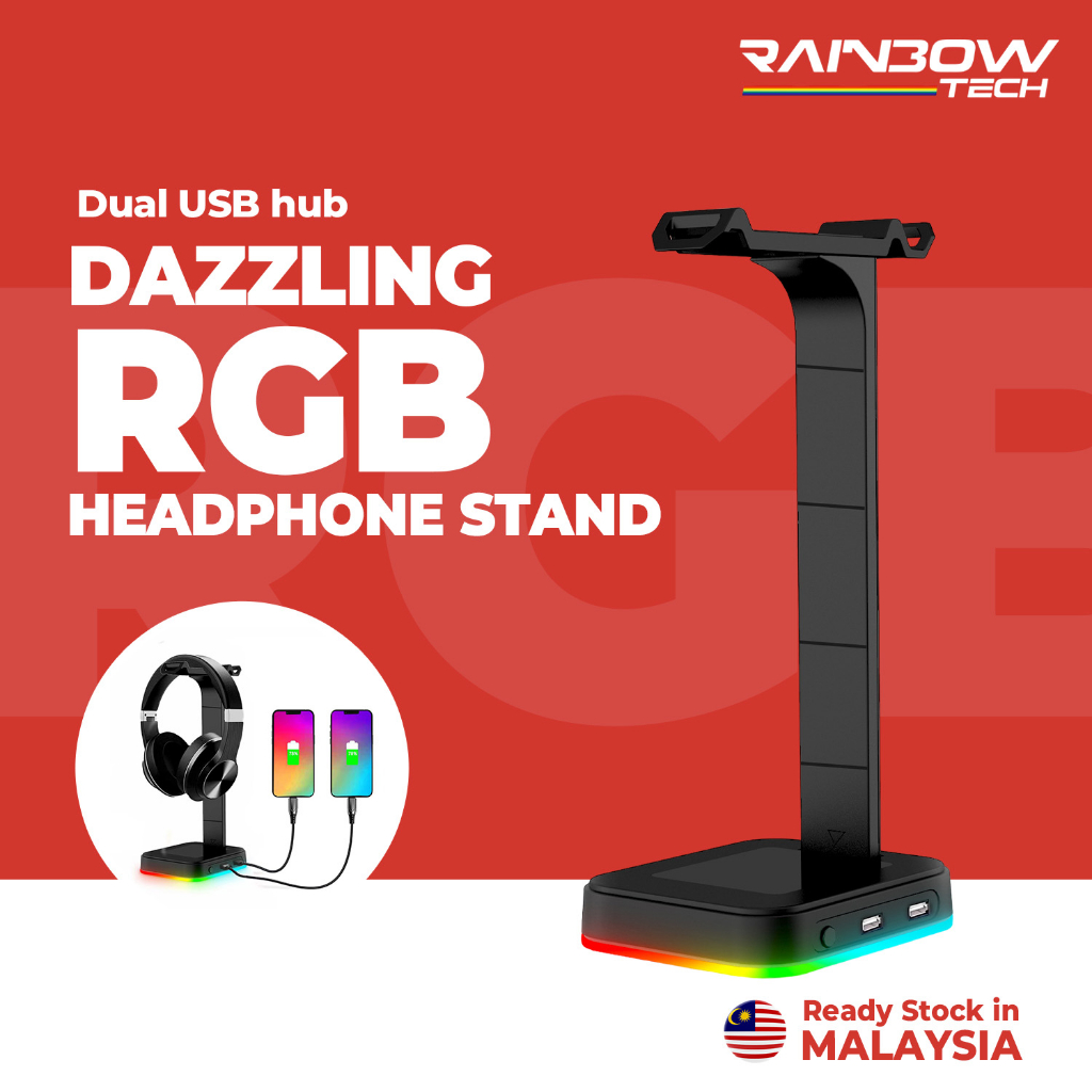 RBTECH STUB RGB Color-Changing Headset Stand Gaming Headset Stand ...