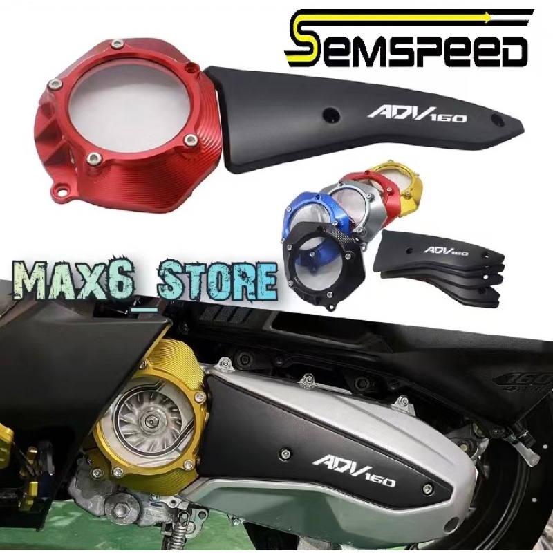 Semspeed Honda ADV160 PCX160 Motorcycle CVT Transparent Engine Cover ...