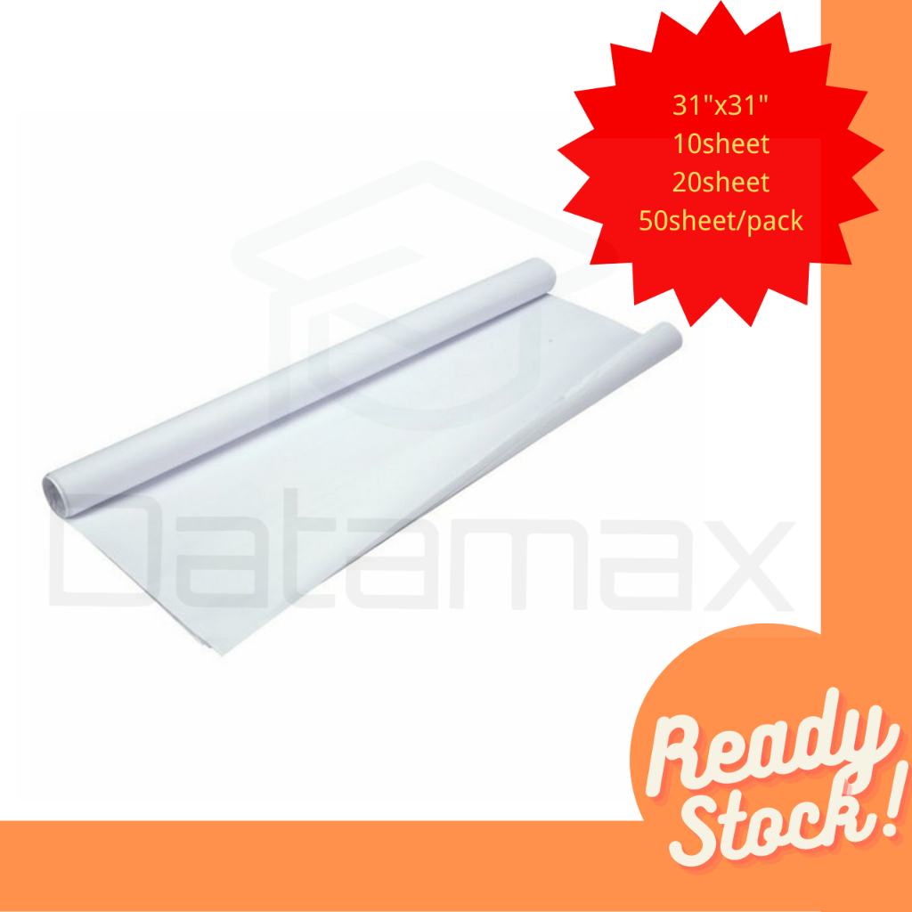[Ready Stock] Kertas Mahjong/Mahjong Paper White/Putih 50G 31"x31 ...