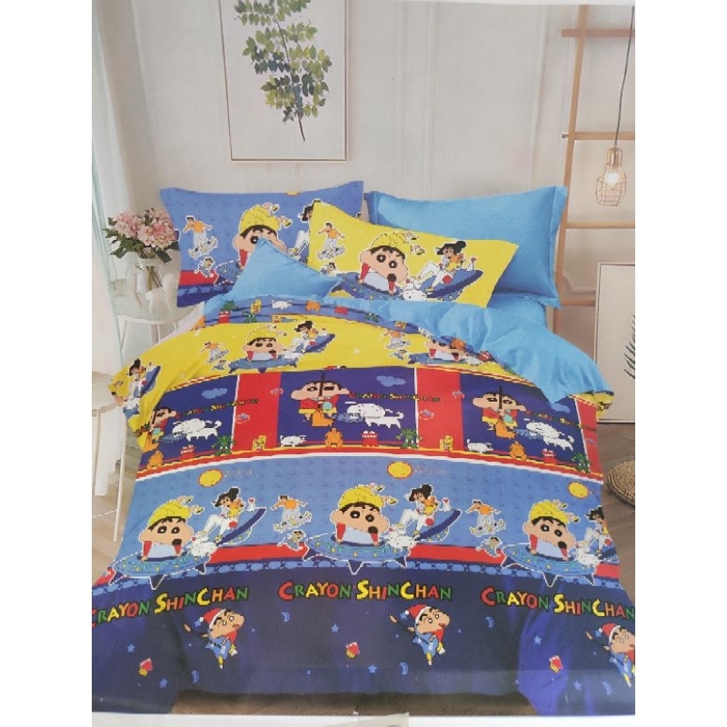 Crayon shinchan 4 in 1 queen bed sheet蜡笔小新双人床单 | Shopee Malaysia