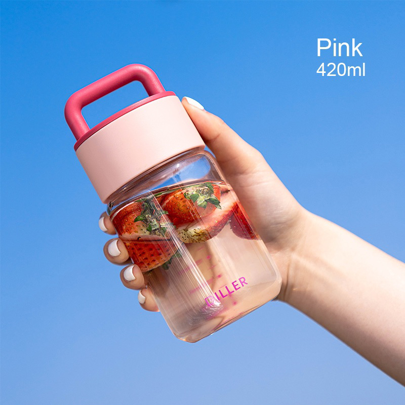 Diller EasyHandle Borosilicate Glass Water Juice Mug Bottle 388MLH568 (280ml/420ml) | Shopee ...