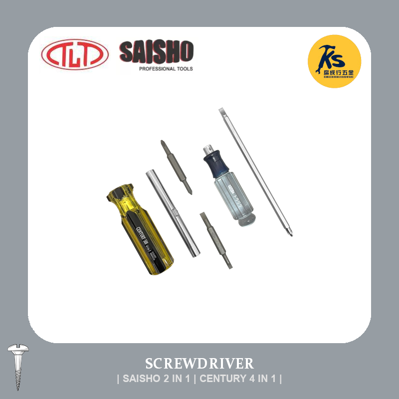 Screwdriver Set ( SAISHO 2 IN 1 | CENTURY 4 IN 1 ) | Shopee Malaysia