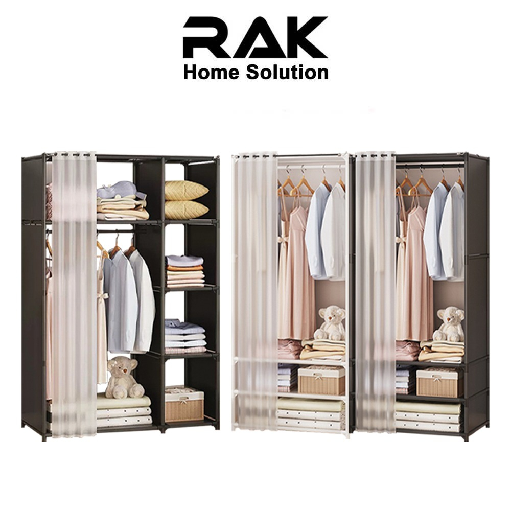 RAK Home Living Bedroom Furniture Curtain Wardrobes With Dust Proof ...