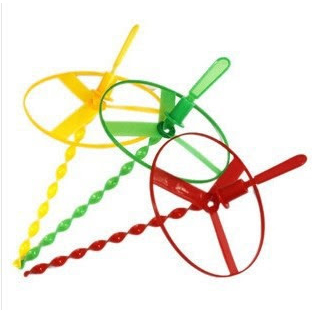 Plastic Flying UFO Wheels Stick Dragonfly Helicopter Baby Kids Outdoor ...