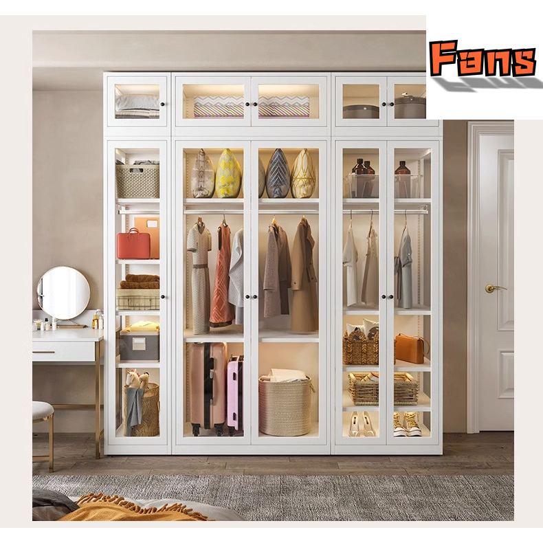 Luxury Wardrobe Full Metal With Tempered Glass Top Cabinet DIY ...