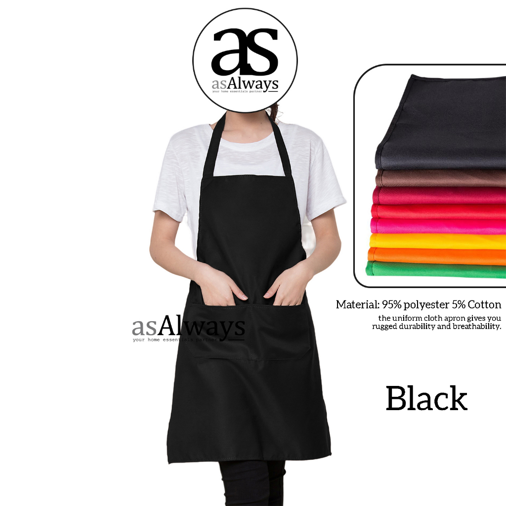 Apron with 2 Pockets Cooking Kitchen Apron for Chef Washable Premium ...