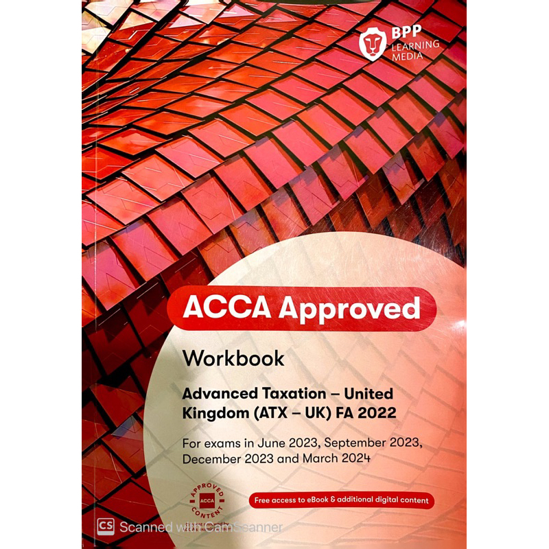 ACCA BPP Advanced Taxation- United Kingdom (ATX-UK) UK Tax Workbook ...