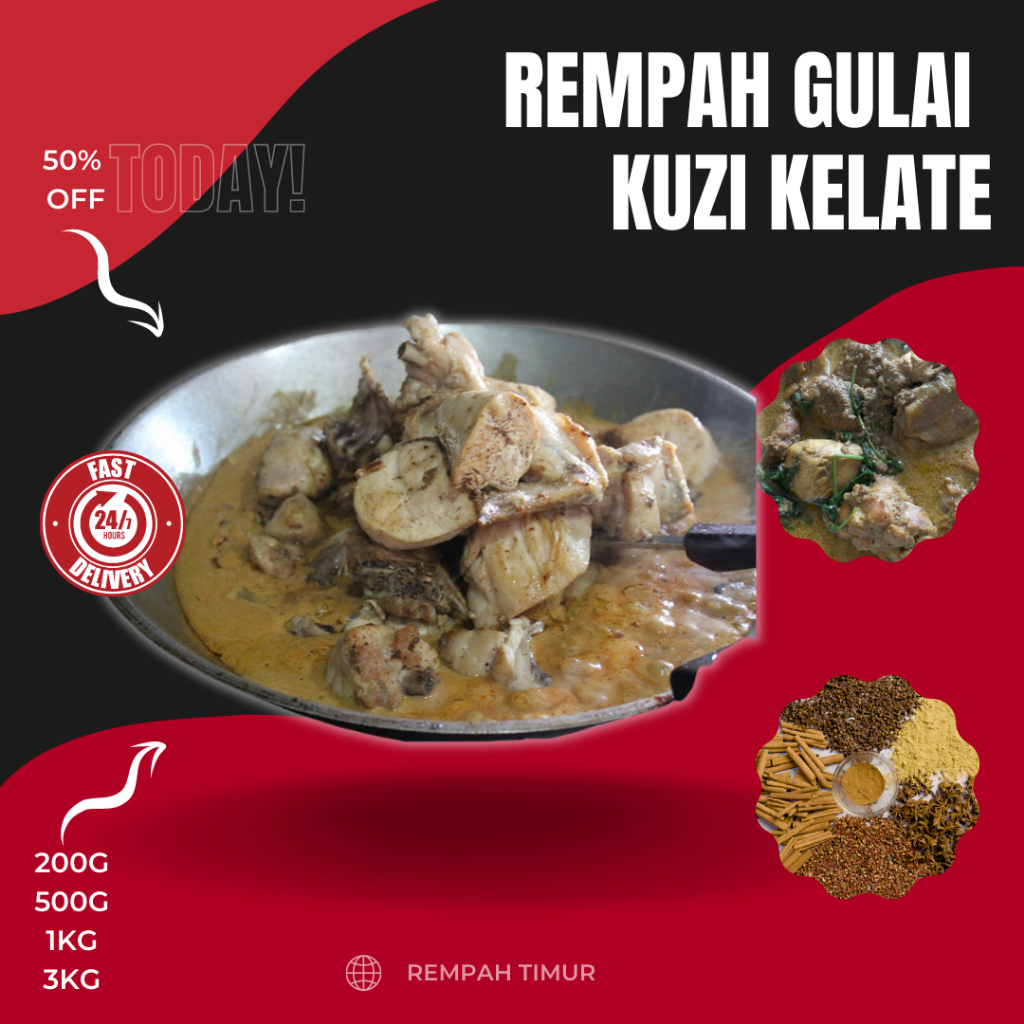 REMPAH GULAI KUZI KELANTAN (200G/500G/1KG) /KUZI/KUZI AYAM DAN DAGING ...