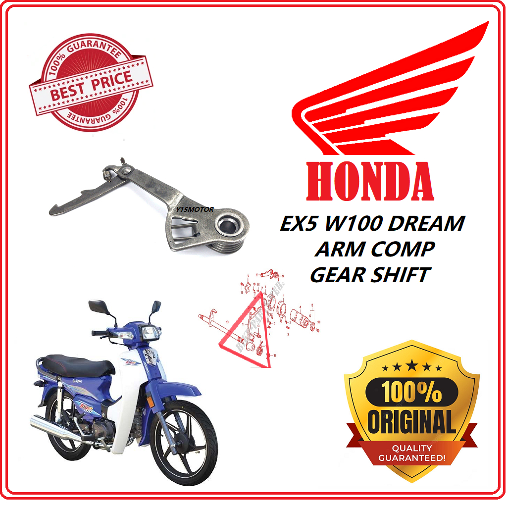 MR3 / VE110 EX5 / WAVE100 / EX5 DREAM100 ARM COMP GEAR SHIFT GEAR SHAFT 24630-GN5-941 ORIGINAL ...