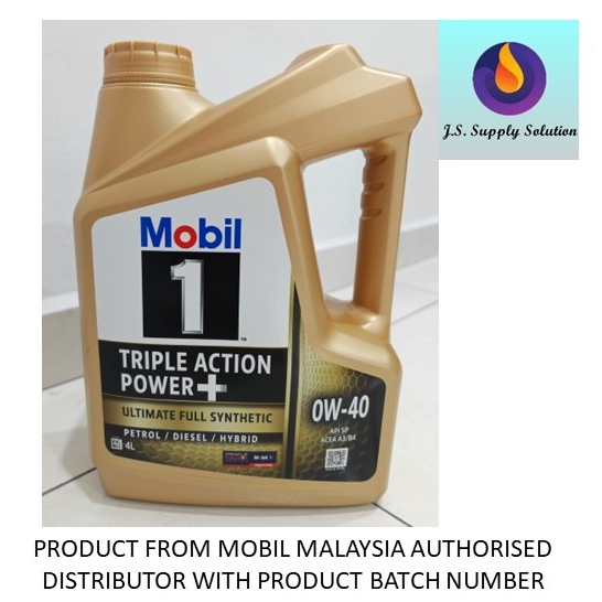 Mobil 1 Fully Synthetic 0W40 API SP 4L Motor Oil | Shopee Malaysia