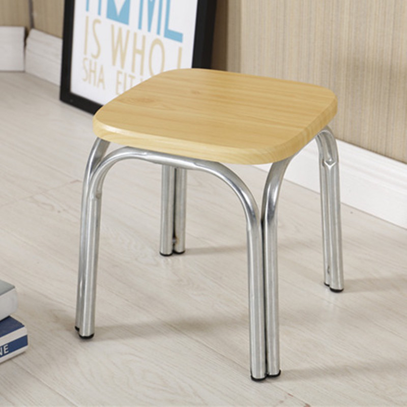 Stainless Steel wooden Stool / Square / Outdoor Indoor Chair / Portable ...