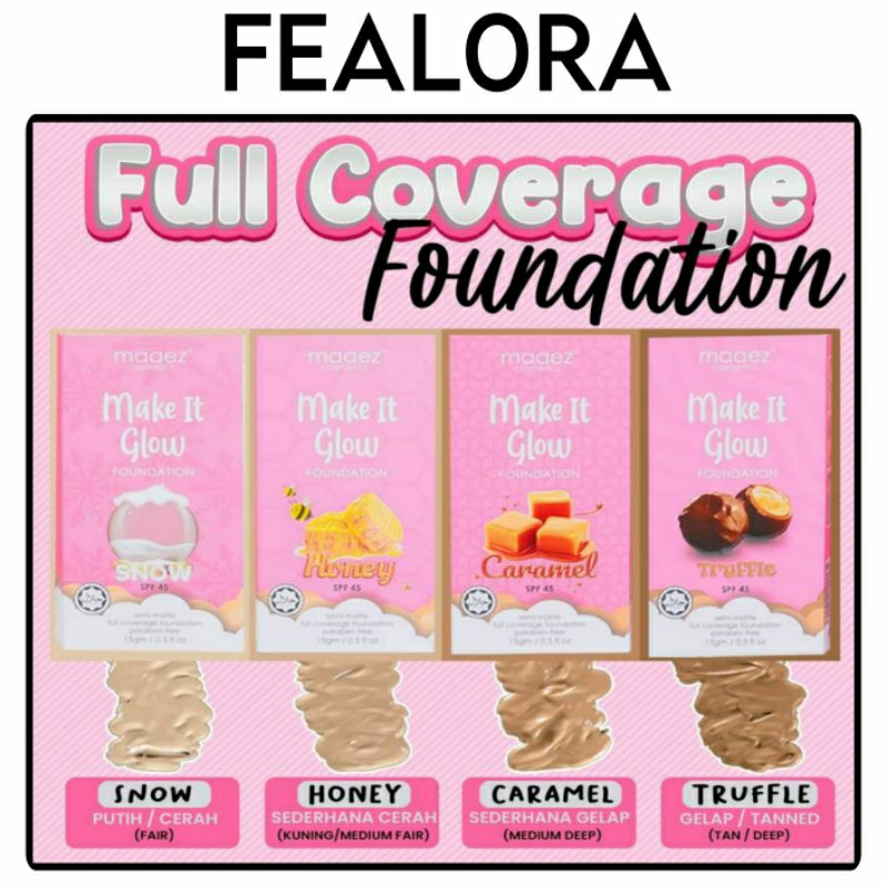 MAAEZ FOUNDATION NEW PACKAGING (Various Codes) | Shopee Malaysia
