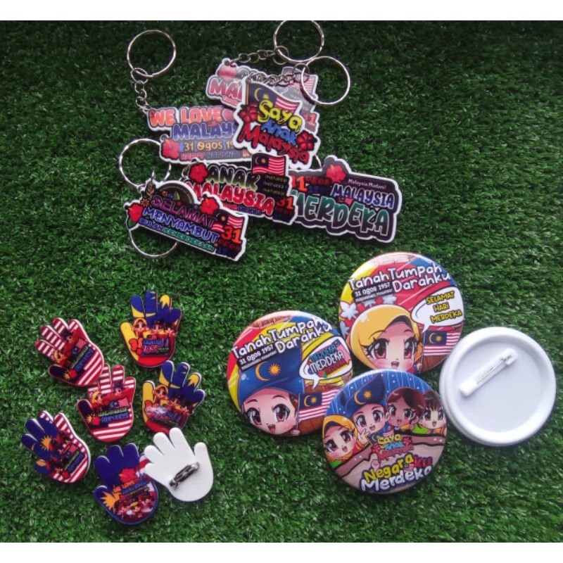 💥 VIRAL 💥 KEYCHAIN HARI KEMERDEKAAN 💥 | Shopee Malaysia