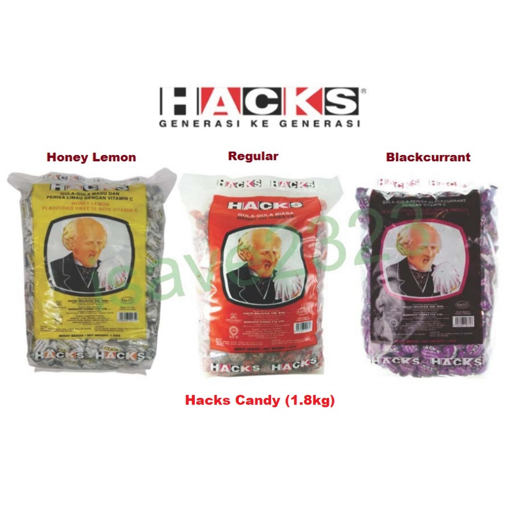 Gula-gula Hacks Candy (1.8kg) - Regular / Honey Lemon / Blackcurrant ...