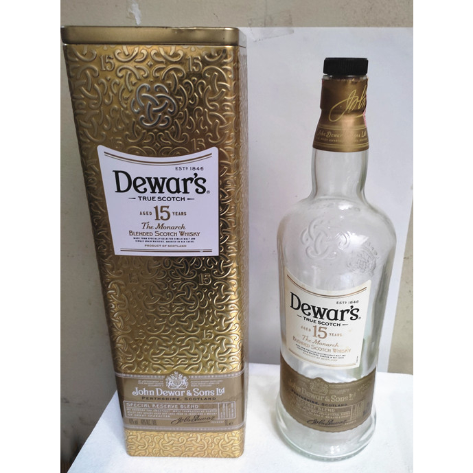 Dewar's 1L with Tin box Empty Liquor whisky bottle | Shopee Malaysia