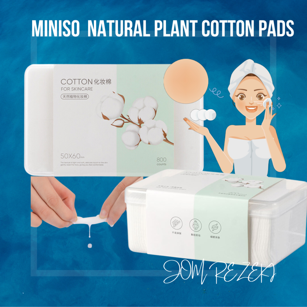JOM MINISO Cotton Pads Stretchable Make Up Wipes Make Up Remover Facial ...