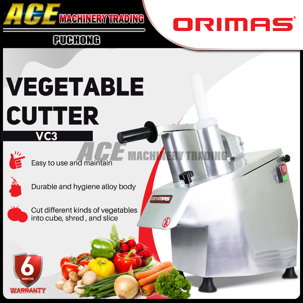 [ ORIMAS ] Heavy Duty Commercial Vegetable Cutter 550W with 5 Cutting ...