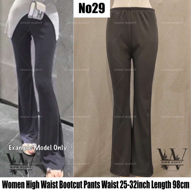 Women High Waist Bootcut Pants Flare Wide Leg Trousers Bell Bottom ...