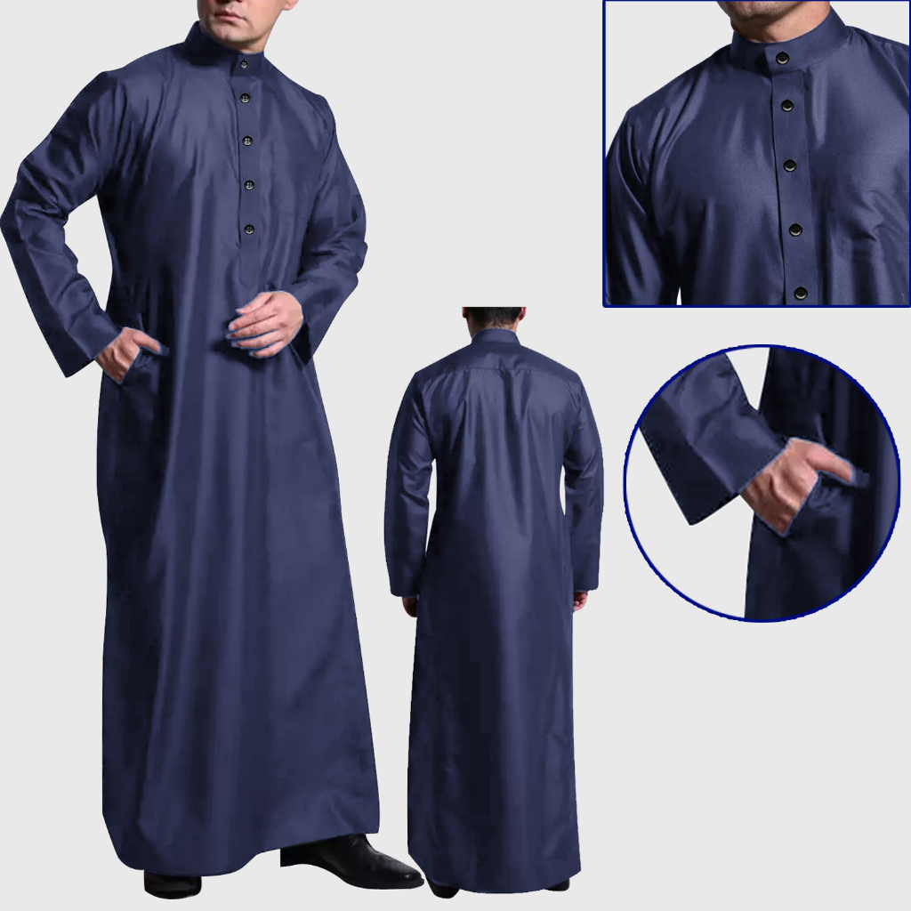 JUBAH LELAKI LENGAN PANJANG SAUDI JUBAH PREMIUM SMOOTH COMO CREPE DRESS ...