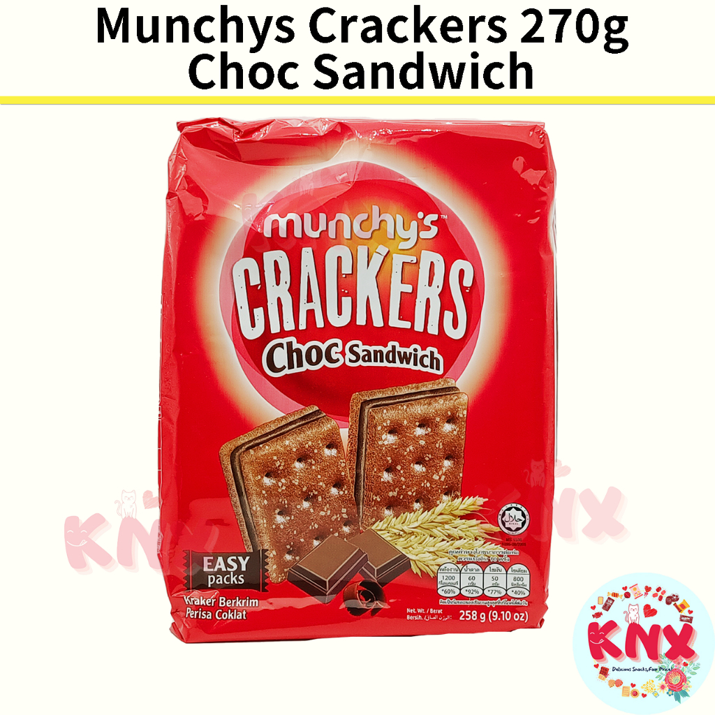 Munchys Crackers Easy Pack 6sachets (Wheat, Marie, Butter, Choco, Cream ...