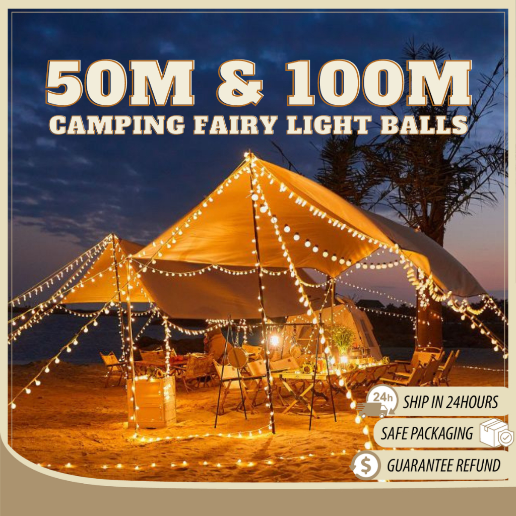 100M Fairy Light Balls LED Ball String Light Camping Light Fairy Light ...