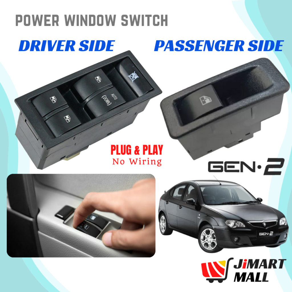 PROTON GEN 2 POWER WINDOW SWITCH Main Sub Master Auto Down Switch Suis ...