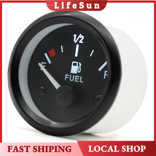 [LOCAL LIFE] 2'' 52mm Fuel Level Gauge Car Meter White LED Light Black ...