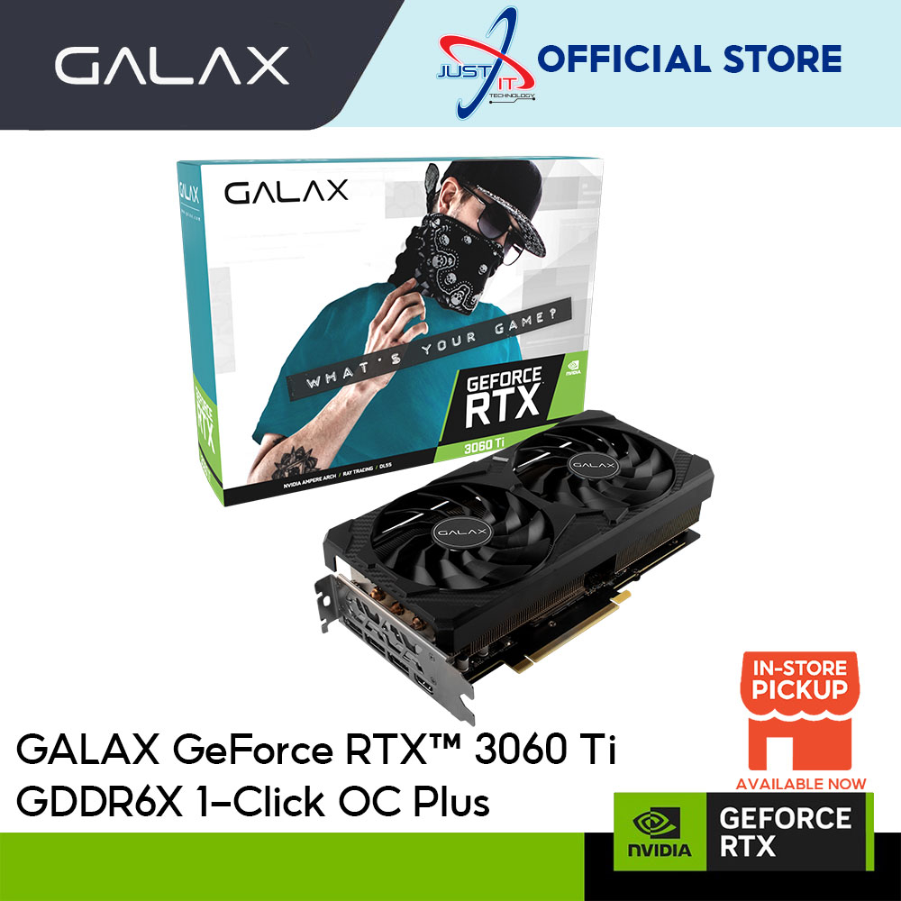 GALAX GeForce RTX3060 TI GDDR6X 1-Click OC Plus 8GB DDR6 GRAPHICS CARD ...