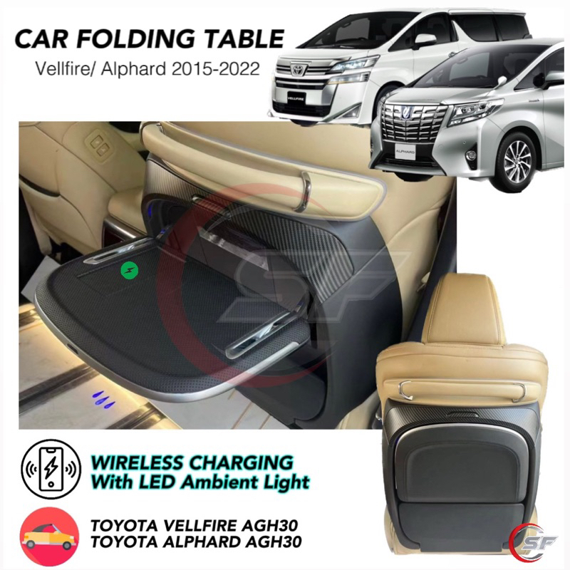 Toyota Alphard Vellfire LM AGH30 pilot seat folding table wireless ...