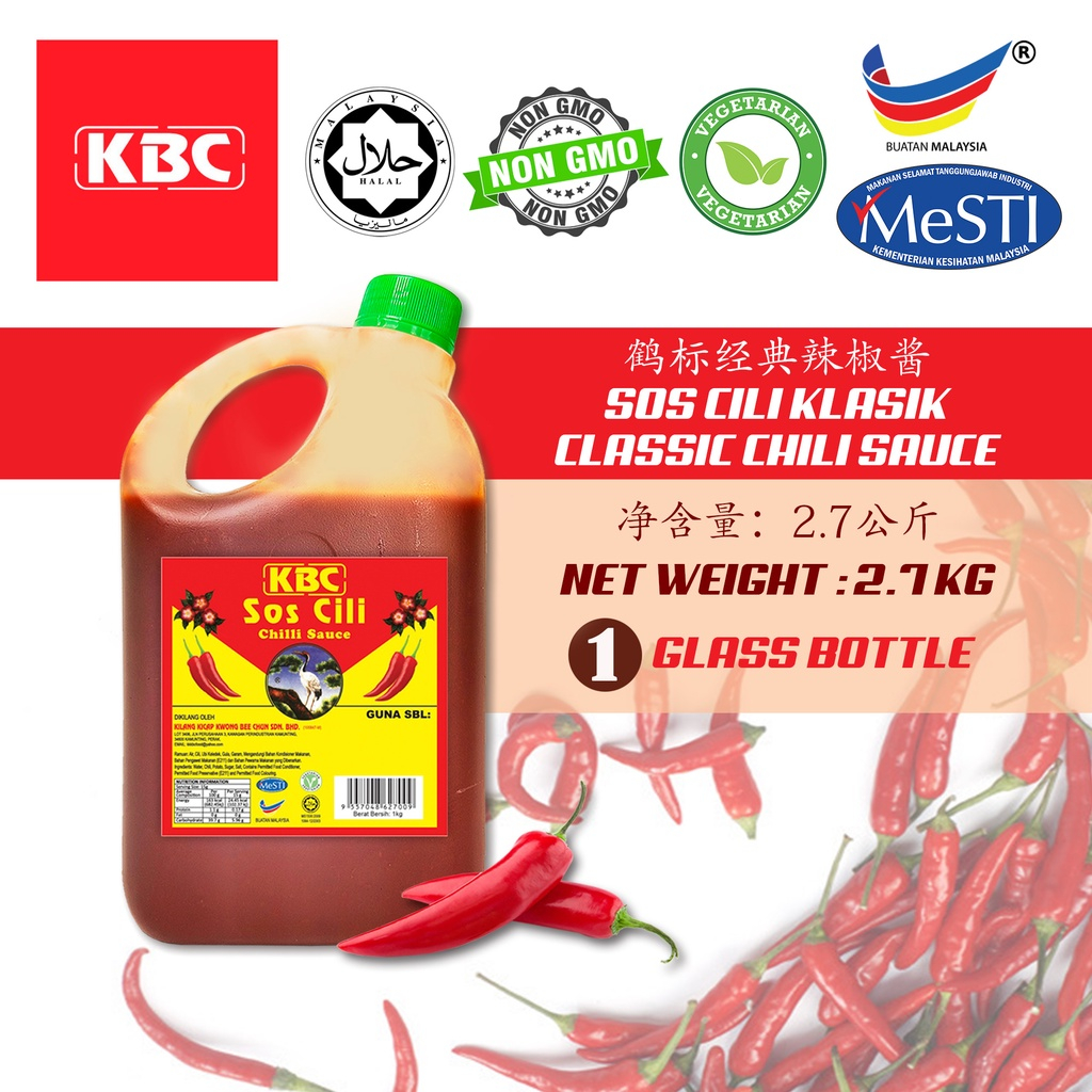 KBC Cili Sos/Chili Sauce (2.7kg Egret Brand Cili Sauce廣美珍鹤标辣椒酱 ...