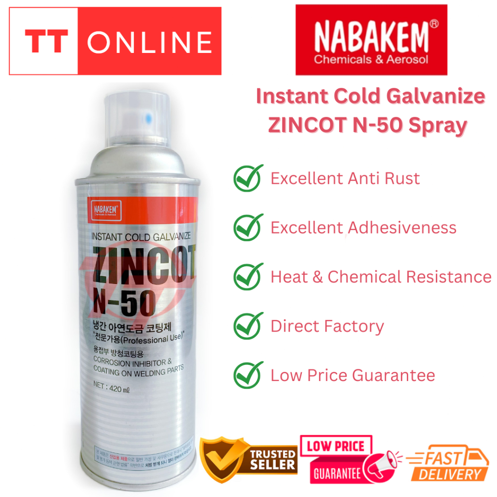 NABAKEM Zincot N-50 Instant Cold Galvanize Spray 420ml Spray Anti Karat ...