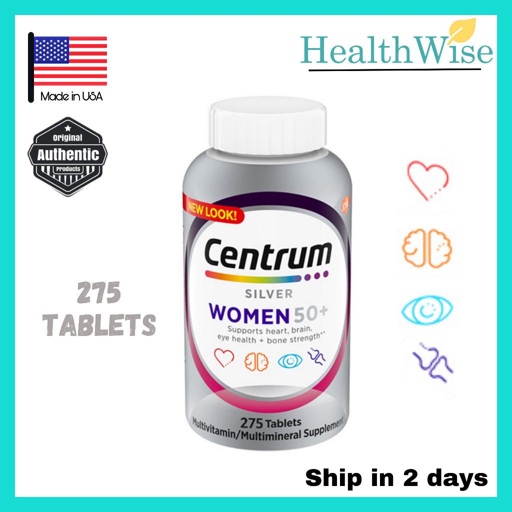 [USA] Centrum Silver Women 50+ Multivitamin (275 tablets) Multimineral ...