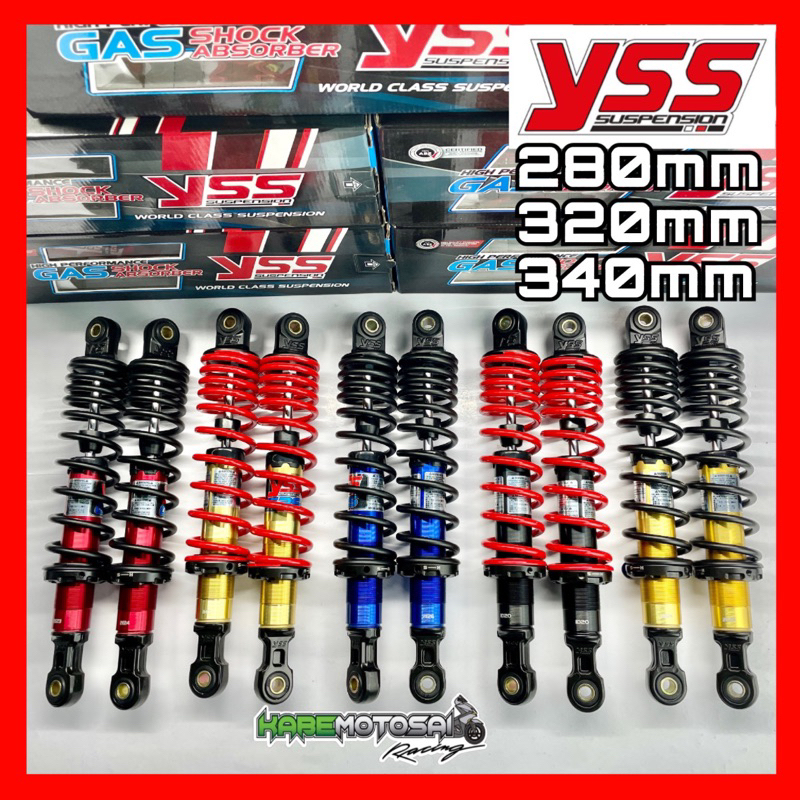 🏁 ORIGINAL YSS ADJUSTABLE GAS SHOCK ABSORBER DTG PLUS 🏁 WAVE RXZ EX5 ...