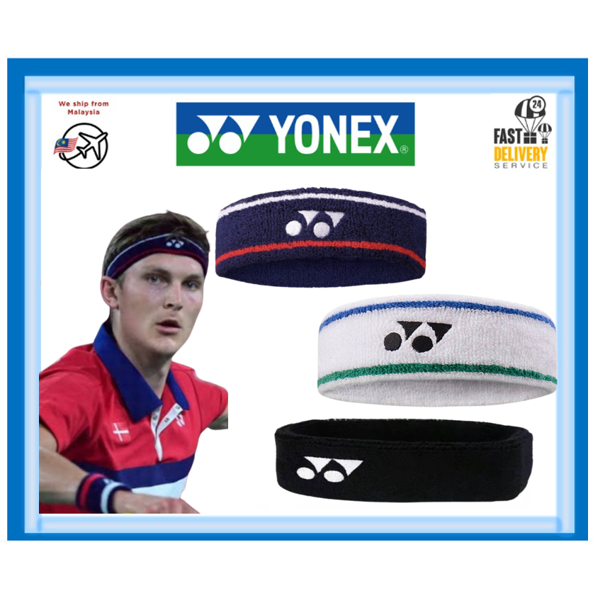 Yonex 75th Cotton Headband Sweat HairBand Men Women Unisex Ikat Kepala ...
