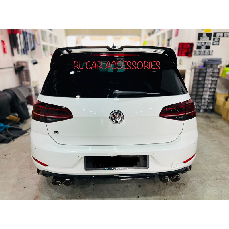 Volkswagen Golf mk7 mk7.5 tsi gti r line Oettinger Glossy black spoiler ...