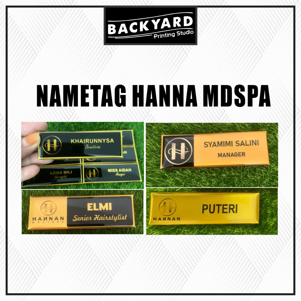 NAME TAG EPOXY ACRYLIC/METAL HANNA MDSPA (75x25MM) | Shopee Malaysia