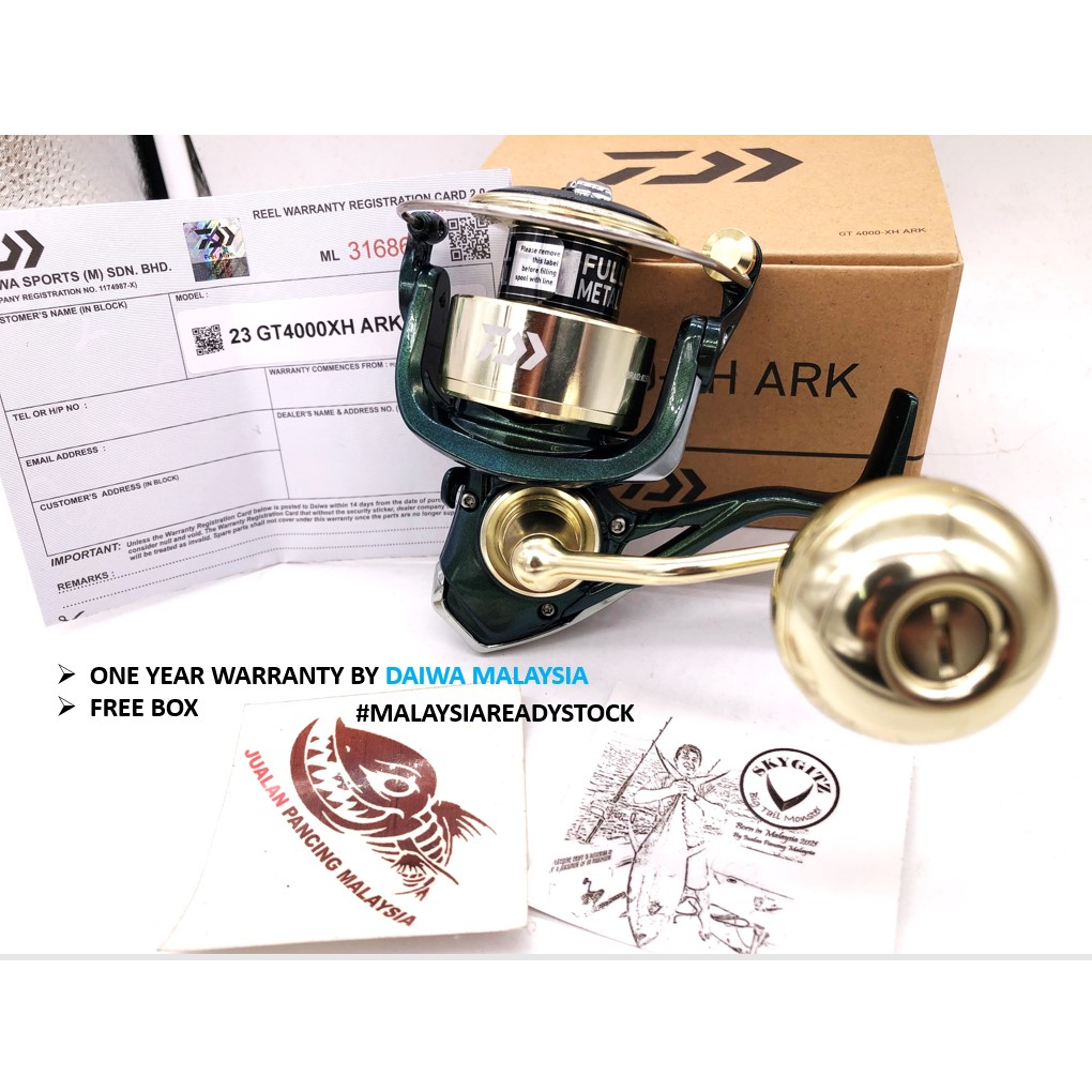 DAIWA 2023 GT fishing reel GT4000XH-ARK 3000CXH-ARK 2500XH-ARK 2500XH WITH 1 Year Local WARRANTY ...