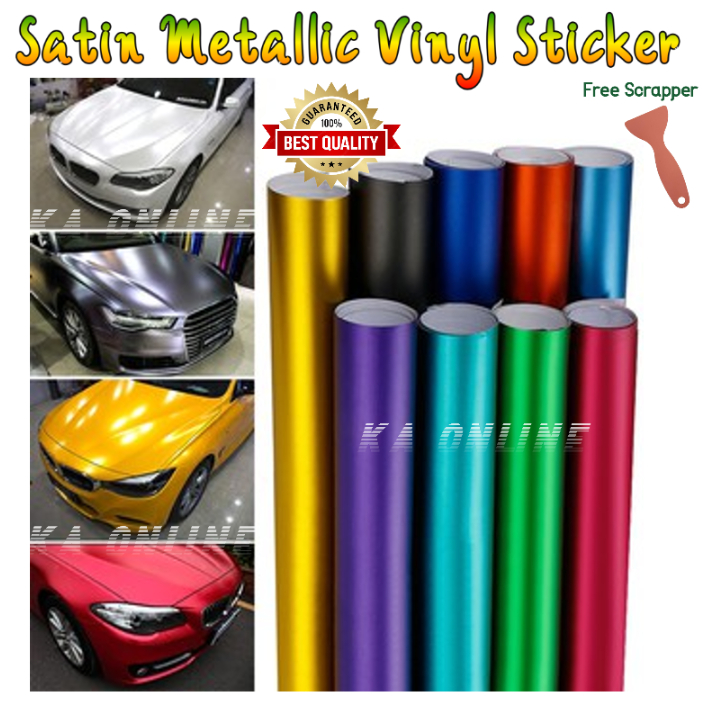 Car Matte Chrome Premium Quality Satin Metallic Vinyl Sticker Wrap Film ...