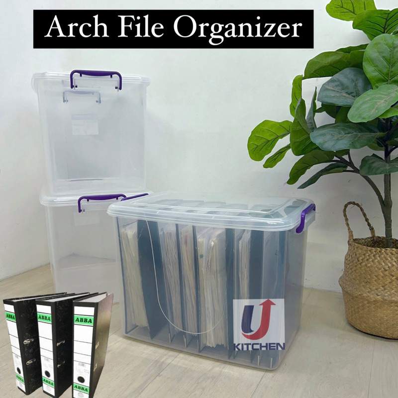 MAXONIC Transparent Arch File Storage Box 8711 / Arch File Organizer ...