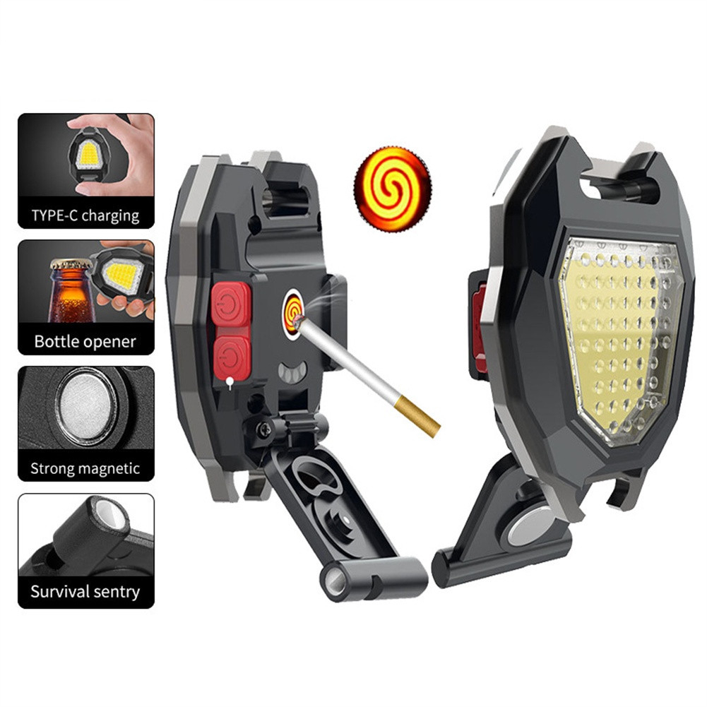 W5144 LED Rechargeable Multifunctional Magnet Keychain COB LED ...