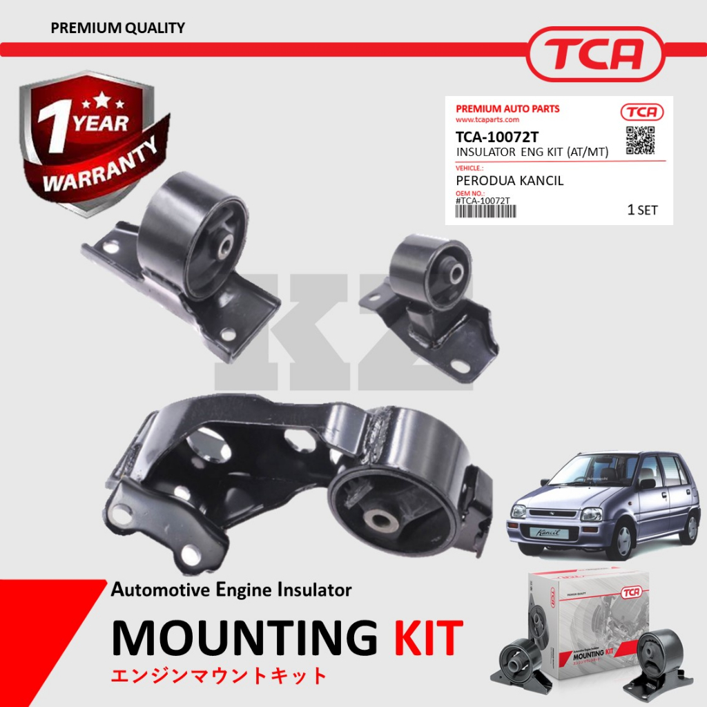 PERODUA KANCIL ENGINE MOUNTING KIT AUTO MANUAL TCA 1 SET 3PCS 1 YEAR WARRANTY !!! | Shopee Malaysia