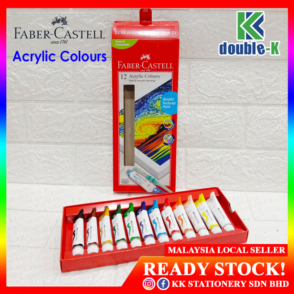 Faber-Castell Acrylic Colours 12ml 12 Colours/set - RM20.50/set ...