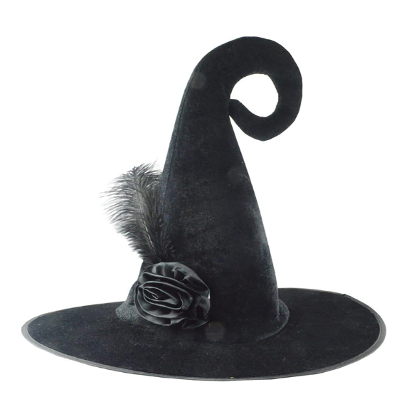 MSIA Ready Stock/ Halloween Black Rose Magic Witch Hat Wizard Cosplay ...