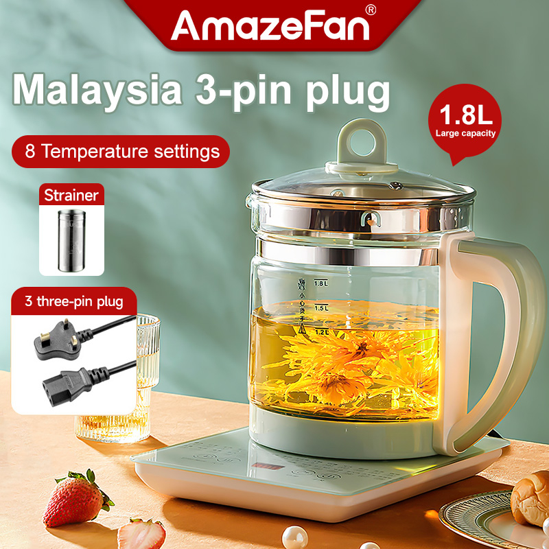 1.8L Kettle Electric Multifunction Preserving Health Glass Kettle Jugs ...