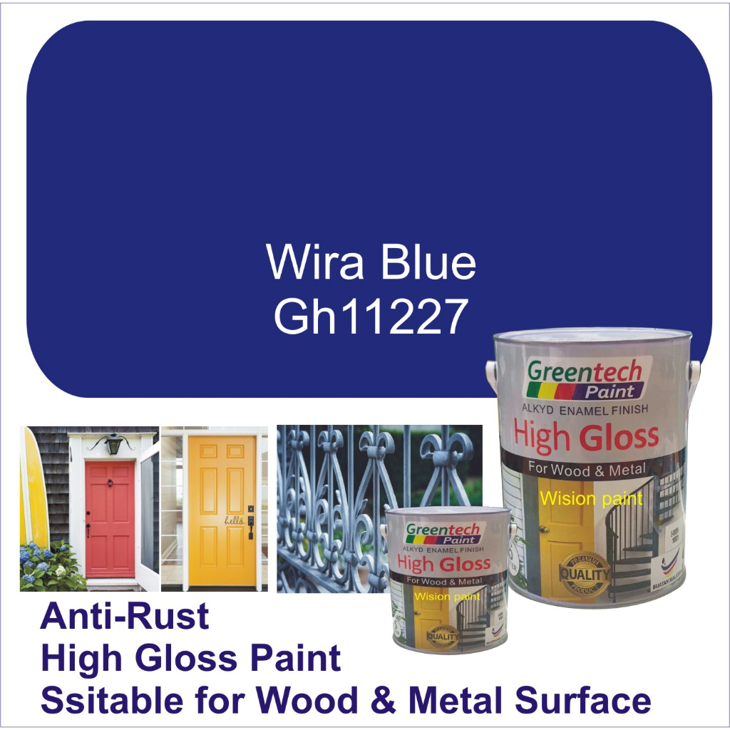 ( 1L ) GREENTECH High Gloss Wood & Metal Paint Cat Minyak Kayu dan Besi ...