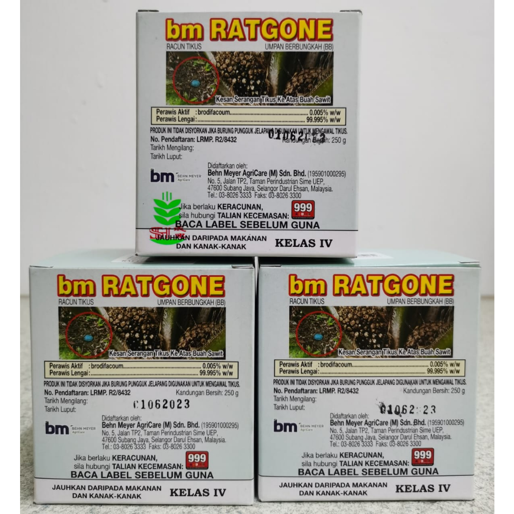 BM Ratgone 250g / Kawalan Tikus / Rat killer / Racun tikus Biiji Biru ...