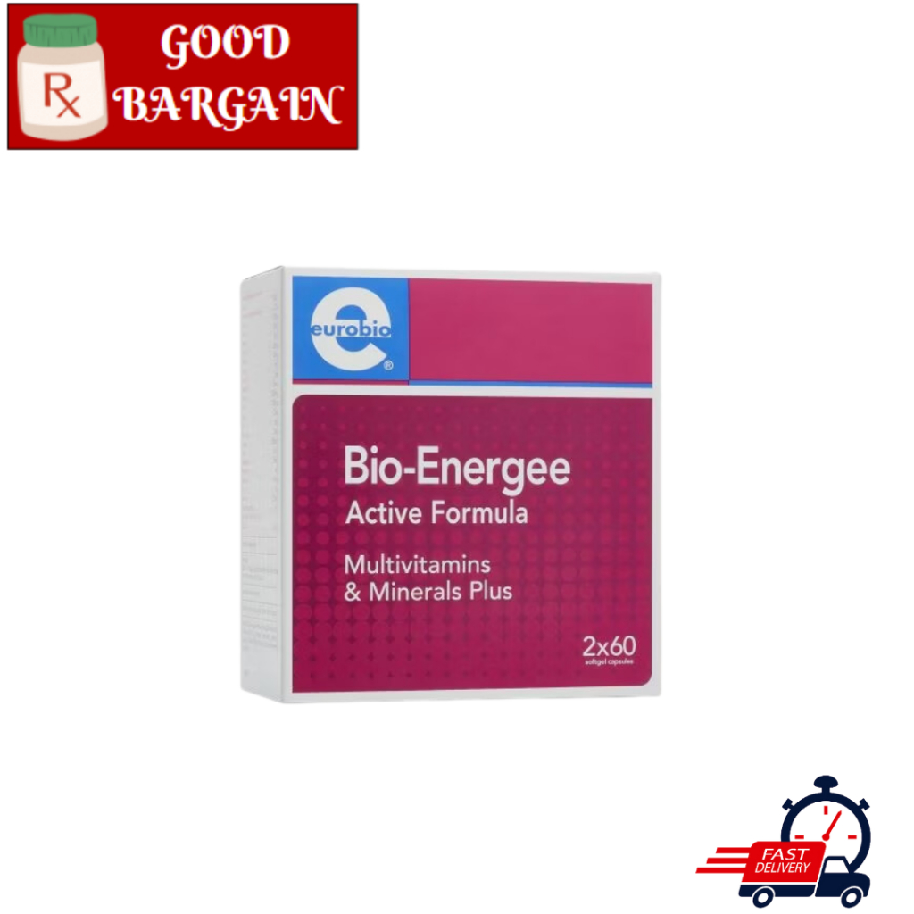 EUROBIO BIO-ENERGEE ACTIVE FORMULA MULTIVITAMINS & MINERALS PLUS 2X60'S ...